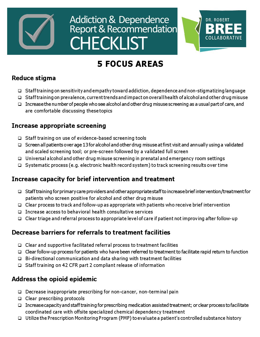 Addiction-Dependence-checklist corrected | Bree Collaborative Addiction-Dependence-checklist corrected | Bree Collaborative