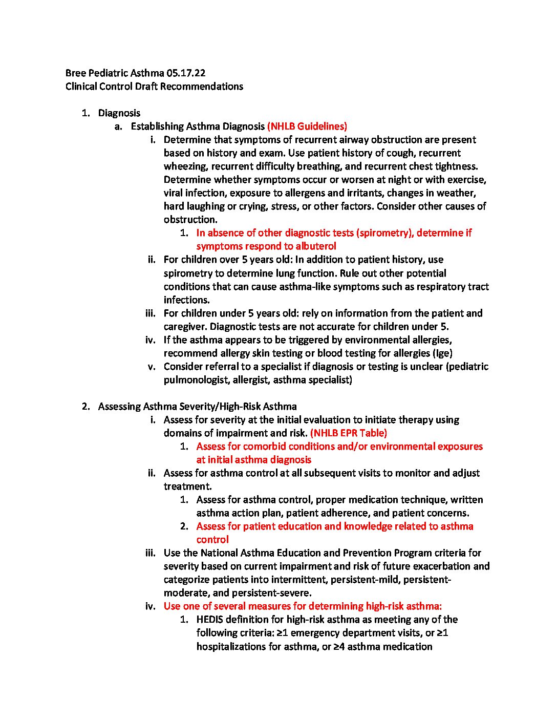 Bree Pediatric Asthma Clinical Control Worksheet 04.19.22 | Bree ...