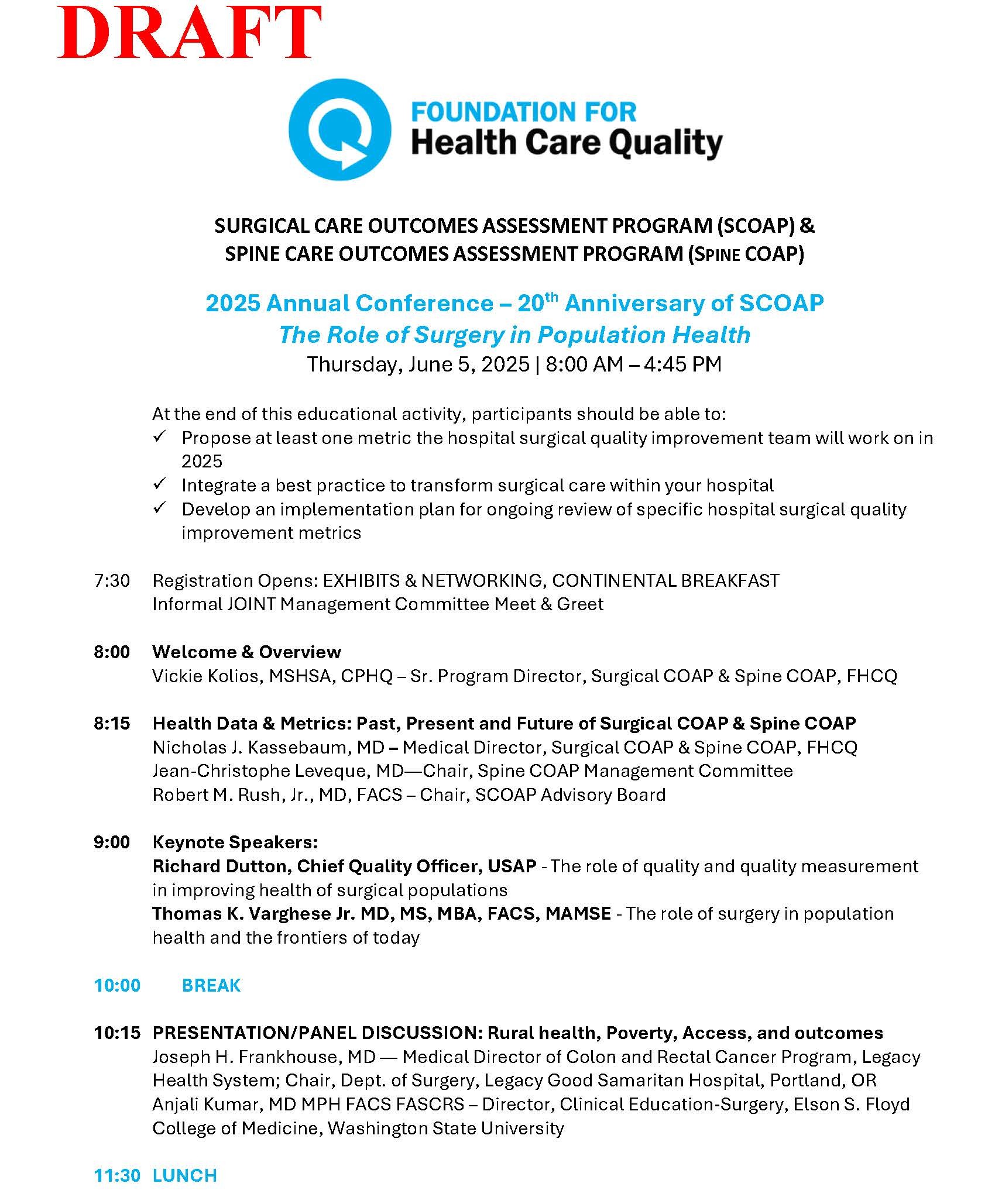 2025 Annual Conference | SCOAP